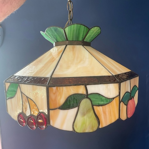 Accents | Vintage Stained Glass Fruit Lamp | Poshmark